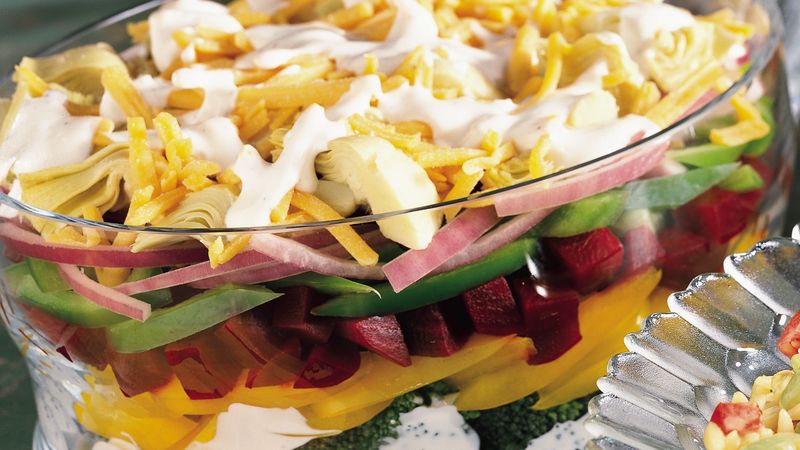 Layered Vegetable Salad Recipe - Pillsbury.com