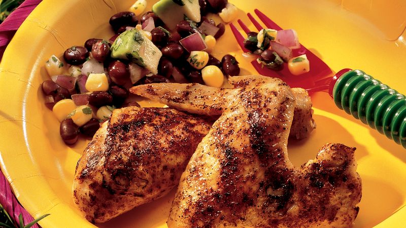 Grilled Chili Chicken with Southwest Relish Recipe - BettyCrocker.com