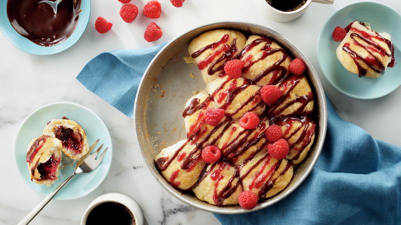 Chocolate Raspberry Stuffed Biscuits Recipe - Pillsbury.com
