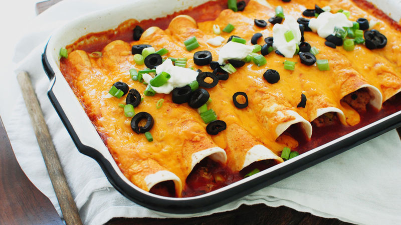 Acapulco Chicken Enchilada Bake Recipe - Tablespoon.com