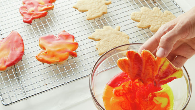 Maple Marbled Leaf Cookies Recipe - BettyCrocker.com