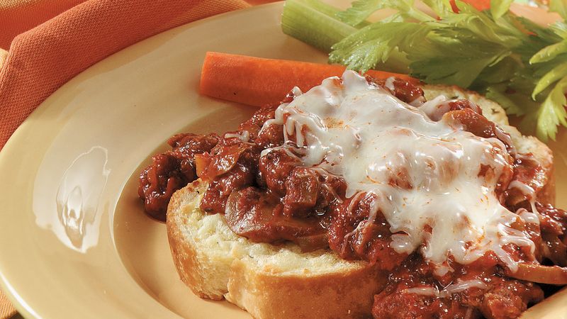 Open-Faced Pizza Sandwiches Recipe - Pillsbury.com