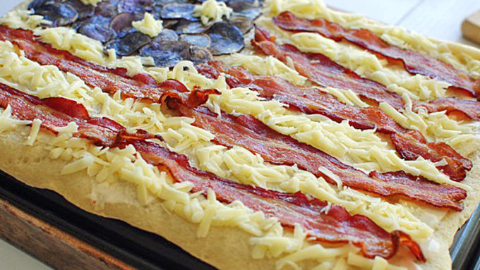 Bacon Flag Pizza Recipe - Tablespoon.com