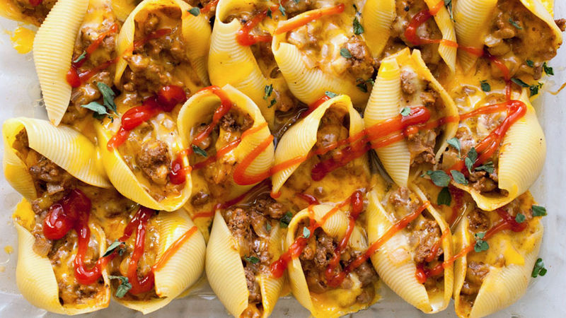 Cheeseburger Stuffed Shells Recipe - Tablespoon.com