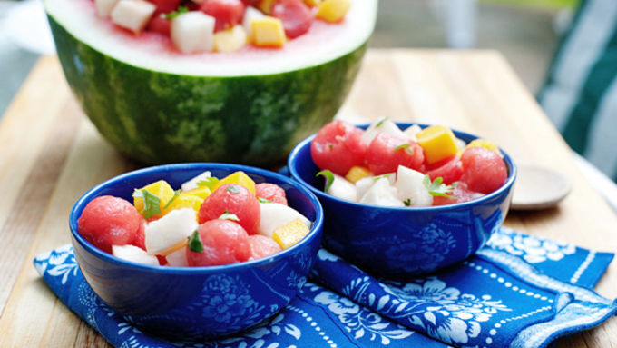 Watermelon, Mango, and Jicama Salad Recipe - Tablespoon.com