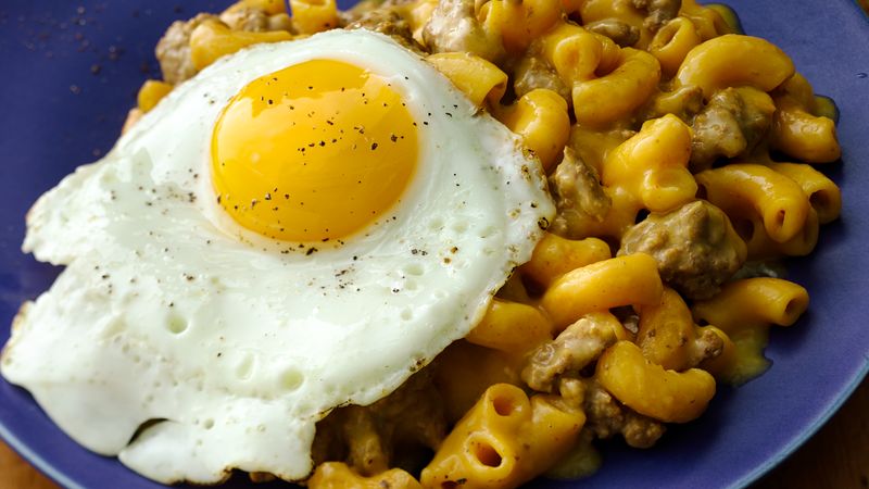 Fried Egg Cheeseburger Skillet Recipe - BettyCrocker.com