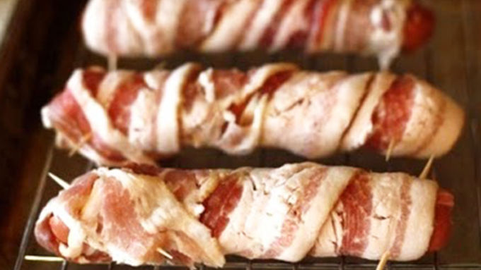 Ultimate Bacon Cheese Dogs Recipe - Tablespoon.com