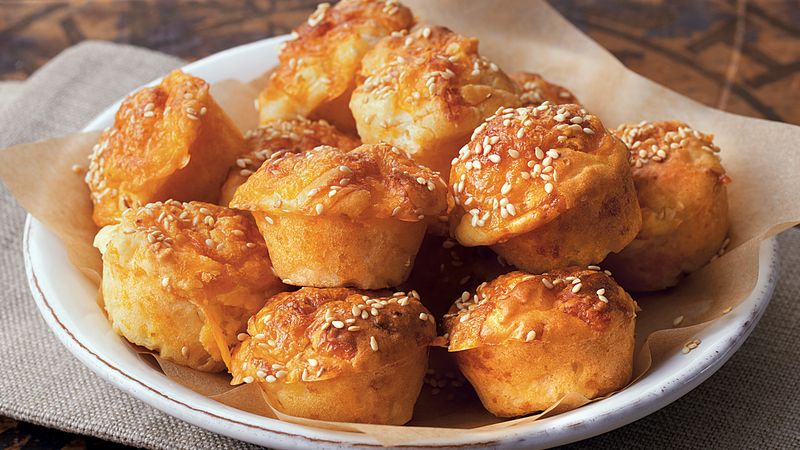 Sesame-Cheddar Mini Muffins Recipe - BettyCrocker.com