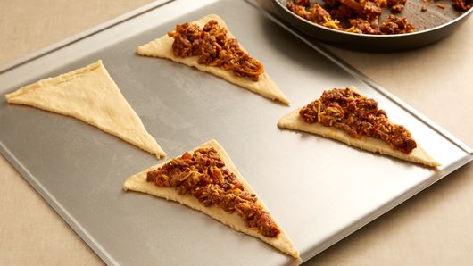 Taco-Stuffed Triangles Recipe - Pillsbury.com