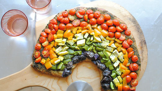 Rainbow Pizza Recipe - Tablespoon.com