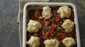 Ground Beef Stew over Garlic Mashed Potatoes Recipe - BettyCrocker.com