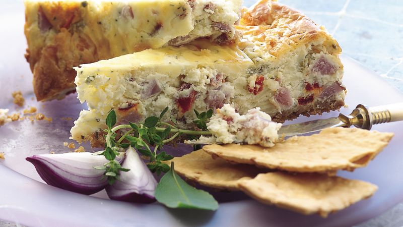 Ham and Swiss Appetizer Cheesecake Recipe - BettyCrocker.com