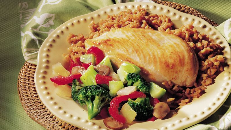 Sautéed Chicken with Asian Rice Recipe - BettyCrocker.com