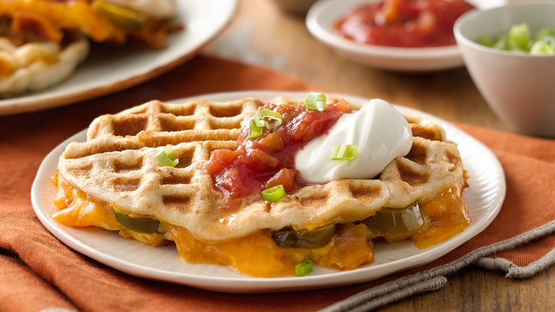 Jalapeño Cheddar Waffle Melts Recipe - Pillsbury.com