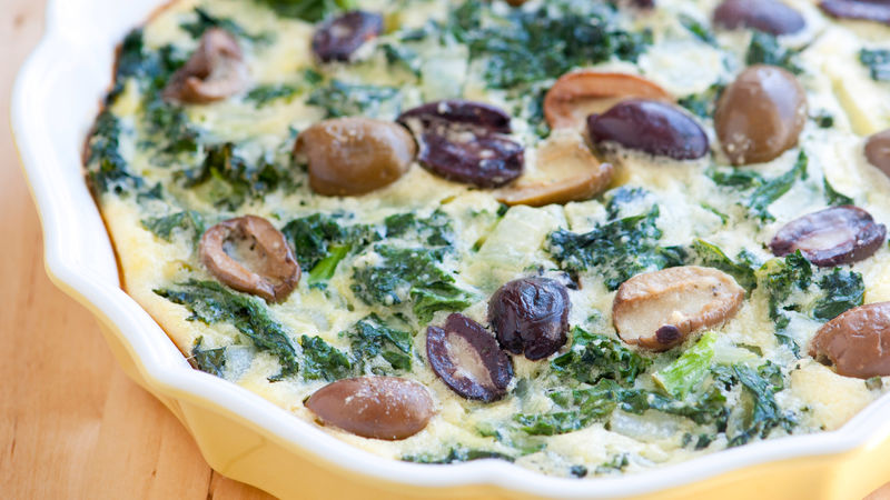 Kale and Olive Egg Bake Recipe - BettyCrocker.com