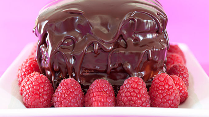 Raspberry Cream Cake with Chocolate Ganache Recipe - Tablespoon.com
