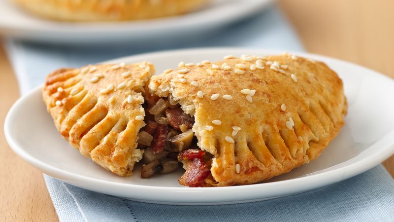 Mushroom and Bacon Mini Pocket Pies Recipe - BettyCrocker.com