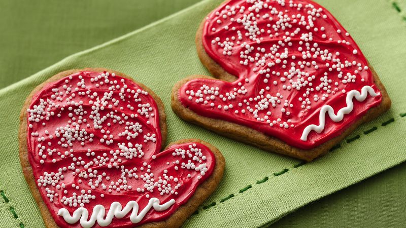 Frosted Gingerbread Mitten Cookies Recipe - Pillsbury.com