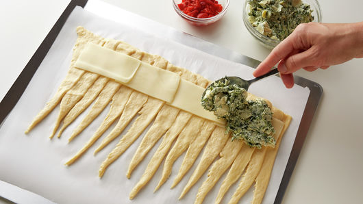 Spinach-Artichoke Crescent Candy Cane Recipe - Pillsbury.com