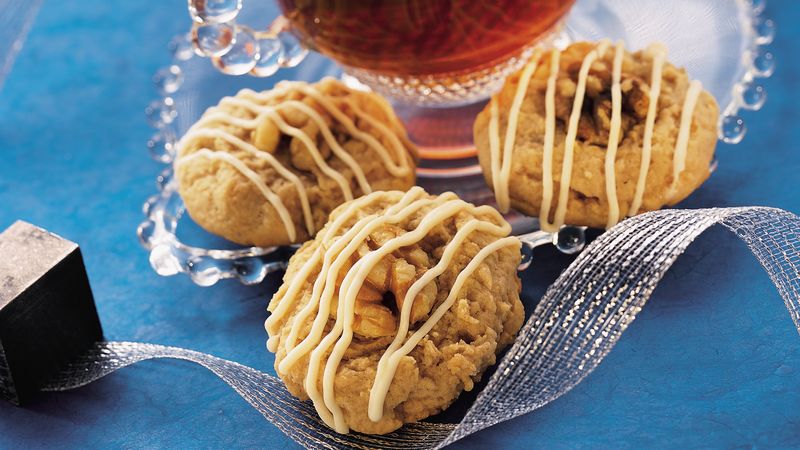 Walnut-Topped Ginger Drop Cookies Recipe - BettyCrocker.com