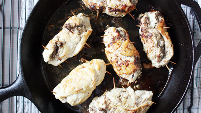 Chevre and Mushroom Stuffed Chicken Recipe - Tablespoon.com