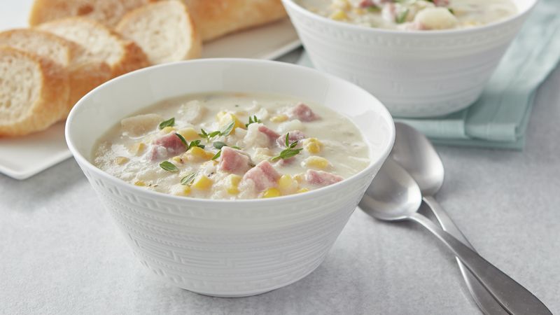 Easy Ham and Potato Corn Chowder Recipe - Pillsbury.com