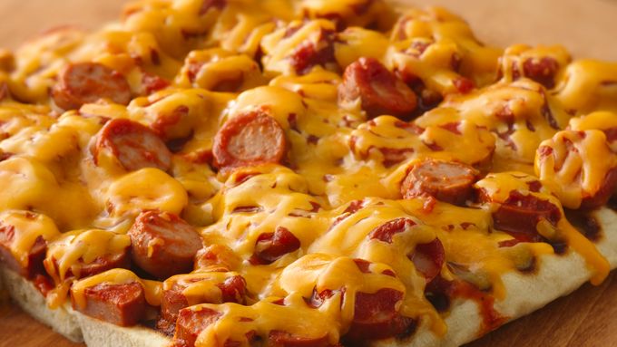 Corndog Pizza