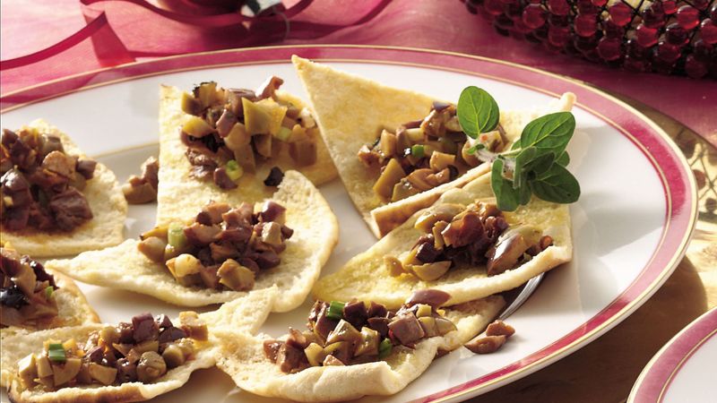 Pita Triangles with Olive Relish Recipe - BettyCrocker.com