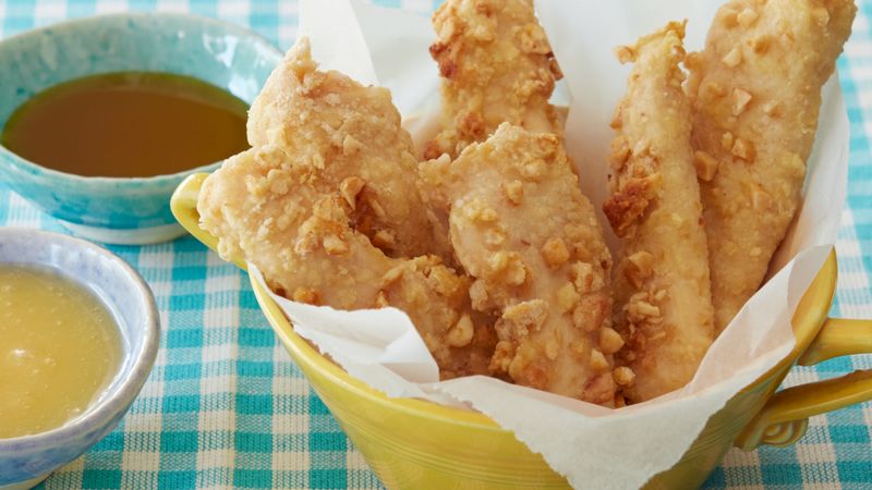 Crunchy Honey Roasted Chicken Fingers Recipe - BettyCrocker.com