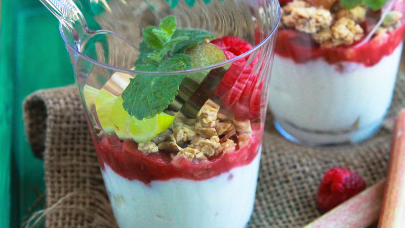Raspberry and Rhubarb Parfaits Recipe - BettyCrocker.com