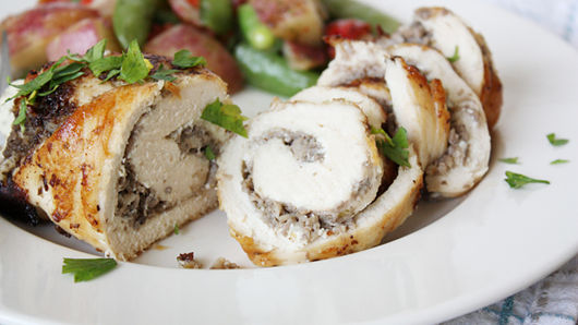 Chevre and Mushroom Stuffed Chicken Recipe - Tablespoon.com