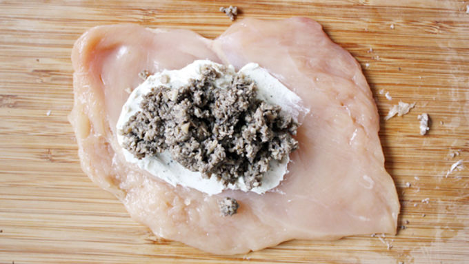 Chevre and Mushroom Stuffed Chicken Recipe - Tablespoon.com