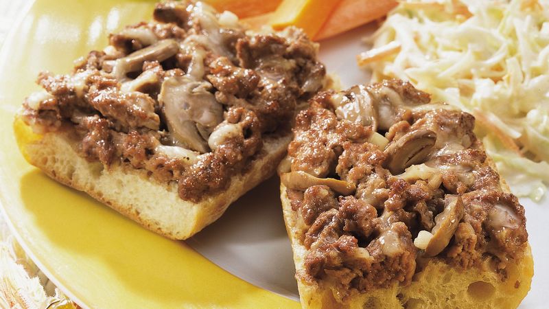 Beef and Mushroom Melts Recipe - BettyCrocker.com