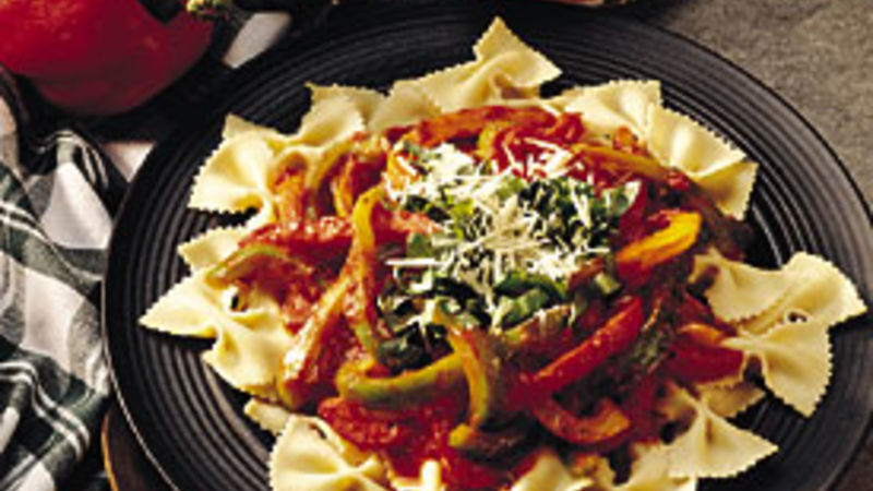 Three-Pepper Pasta Recipe - BettyCrocker.com