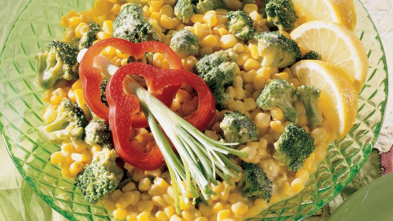 Broccoli and Corn in Gingered Curry Cream Recipe - Pillsbury.com