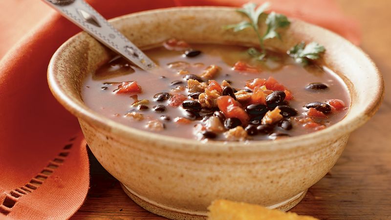 Slow-Cooker Spicy Black Bean and Barbecue Chili Recipe - BettyCrocker.com