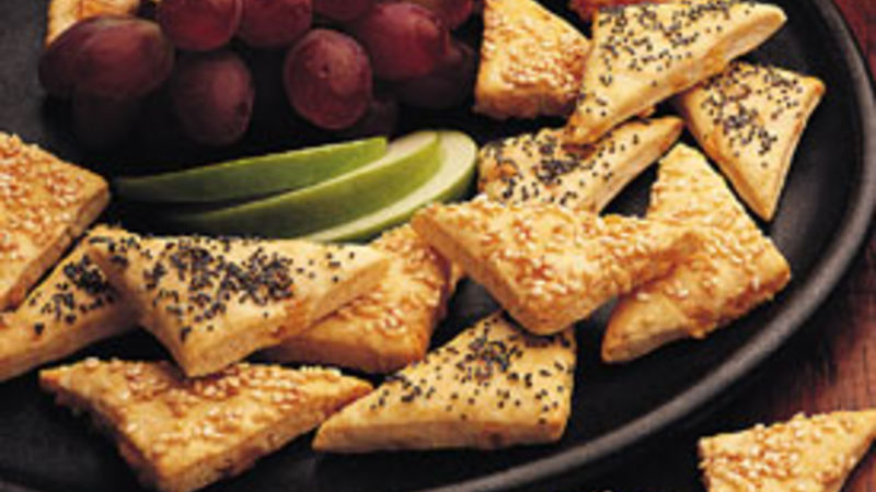 Beer-Cheese Triangles with Zesty Cheese Sauce Recipe - BettyCrocker.com