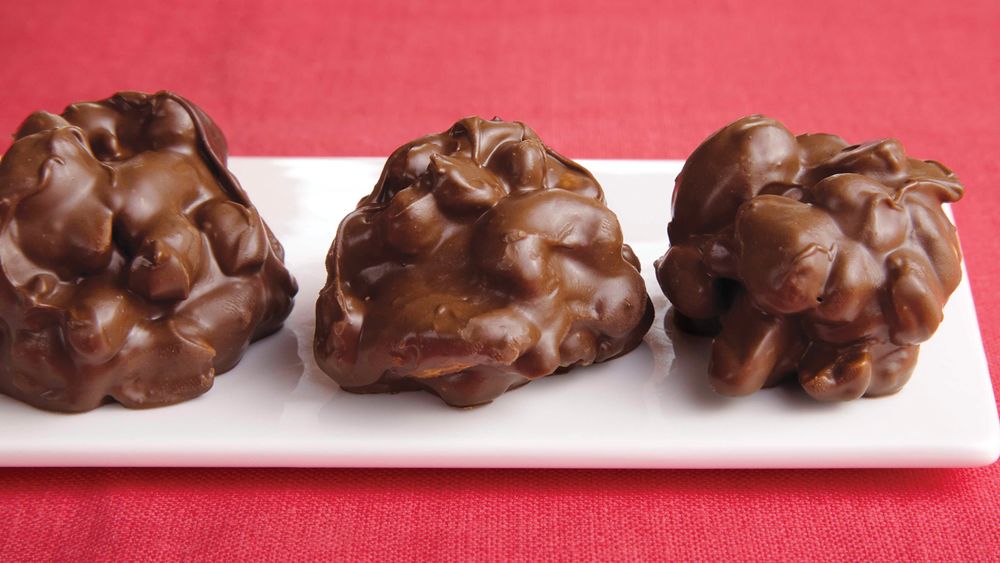 Triple Chocolate-Covered Nut Clusters Recipe - Pillsbury.com