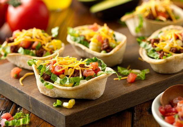 Mini Taco Salad Boats