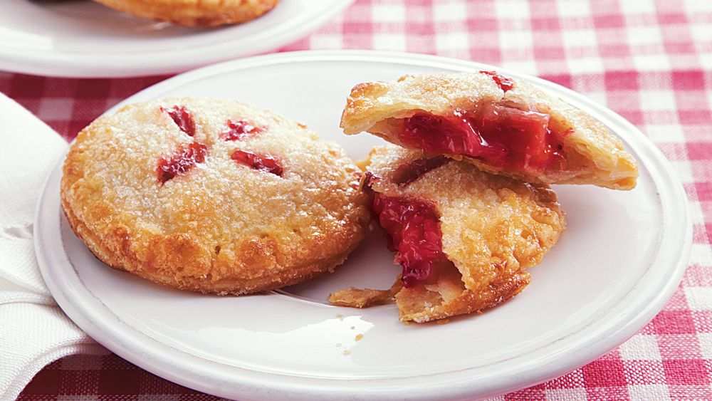 Strawberry Rhubarb Mini Hand Pies recipe from Pillsbury.com