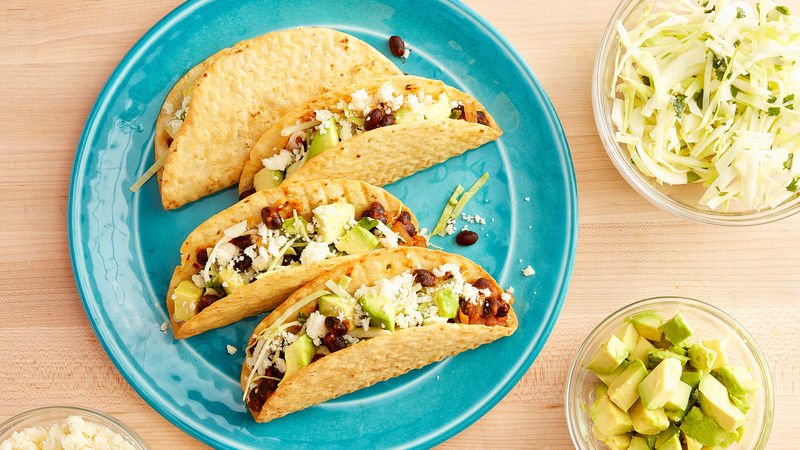Black Bean Crispy Flour Tacos Recipe - Tablespoon.com