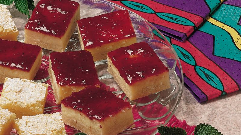 Raspberry Cheesecake Bars (lighter recipe) Recipe - BettyCrocker.com