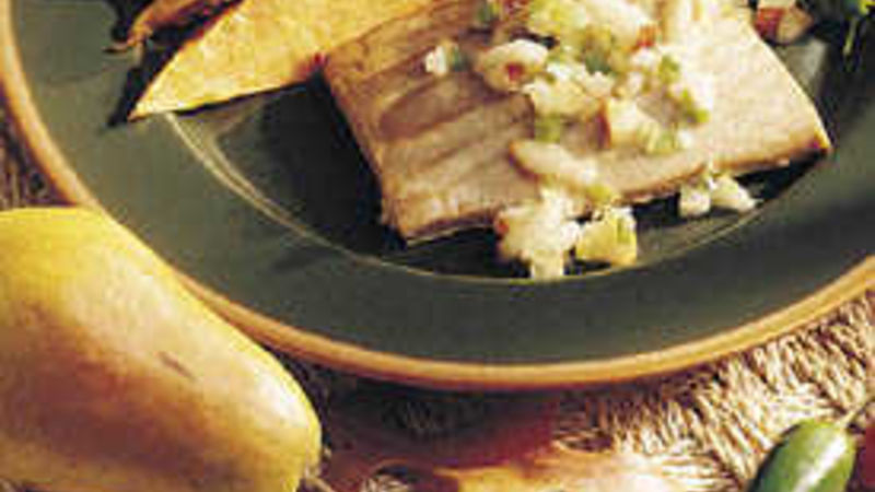 Tuna with Pear Salsa Recipe - BettyCrocker.com