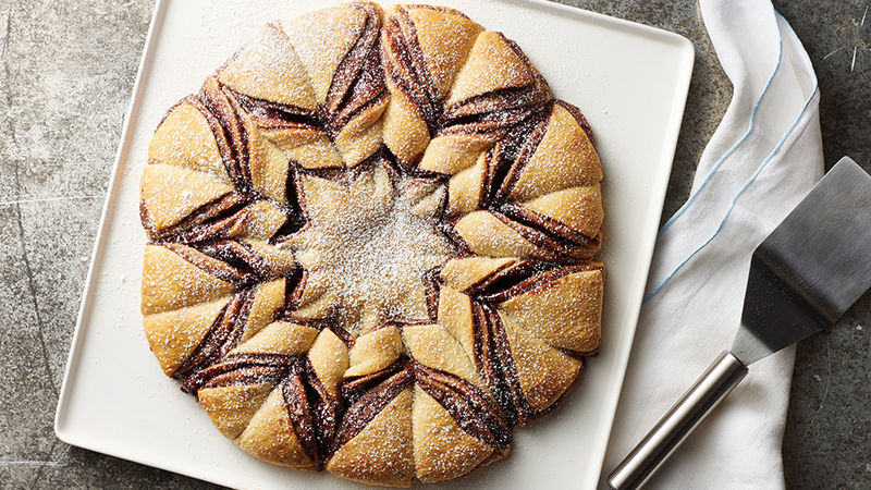 Nutella™-Raspberry Crescent Snowflake Recipe - Pillsbury.com