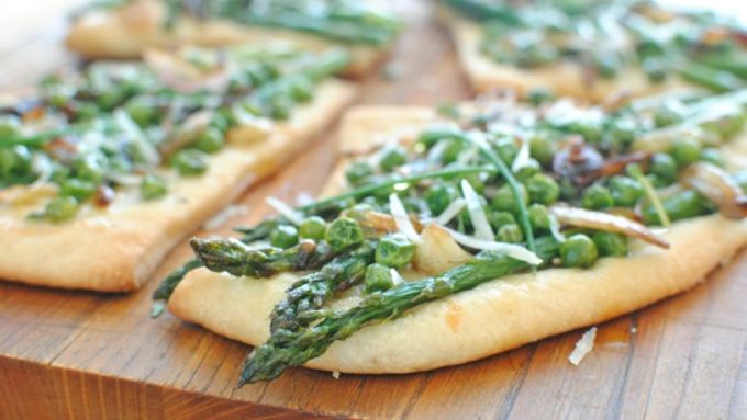 Rustic Spring Pizzettes Recipe - Tablespoon.com