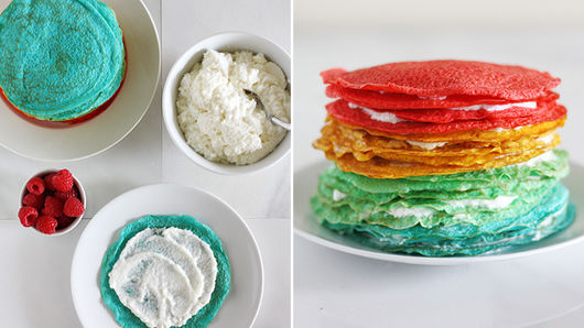 Rainbow Crepe Cake Recipe - Tablespoon.com