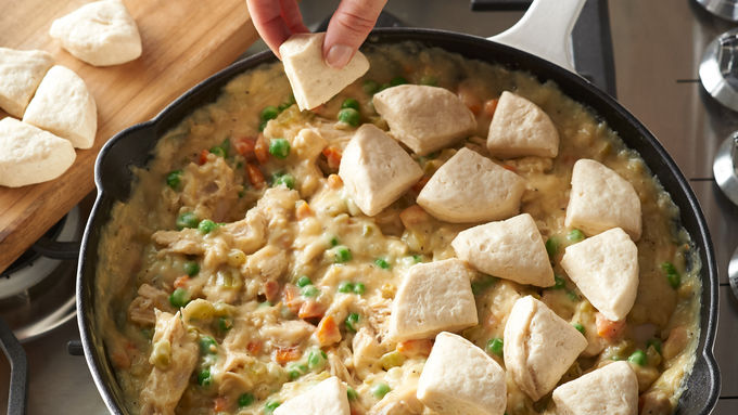 Skillet Chicken Biscuit Pot Pie Recipe