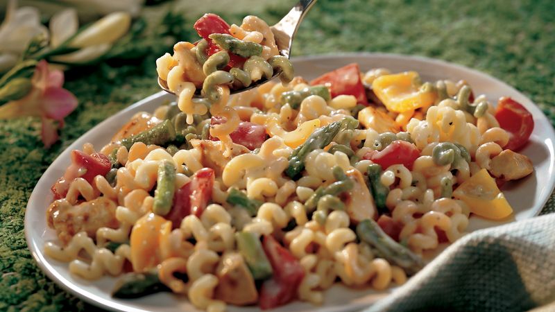 Chicken and Spring Vegetable Toss Recipe - BettyCrocker.com