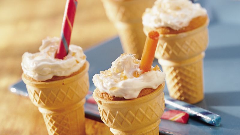 Orange Soda Cake Cones Recipe - BettyCrocker.com