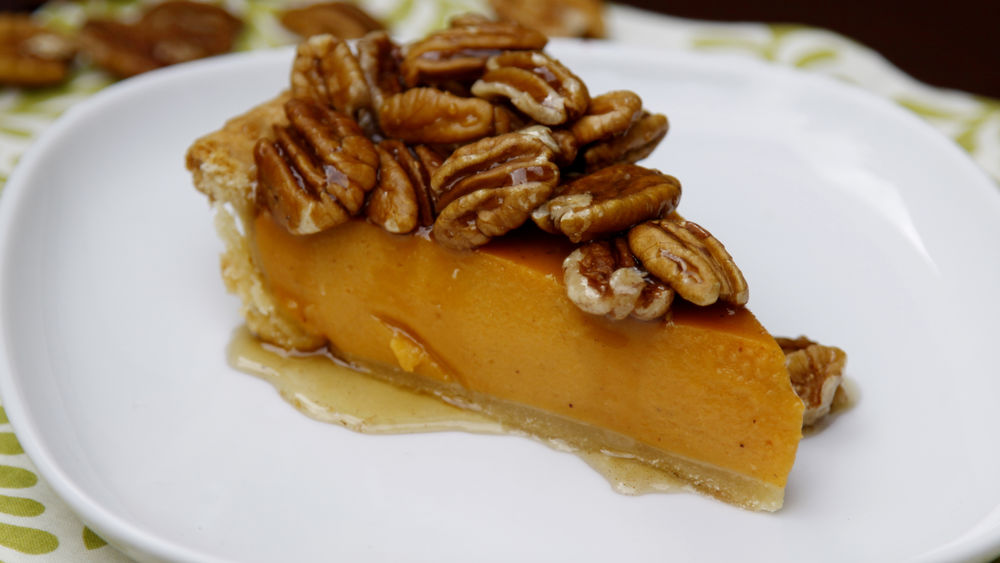 Sweet Potato Pie with Maple Pecan Topping recipe from Pillsbury.com
